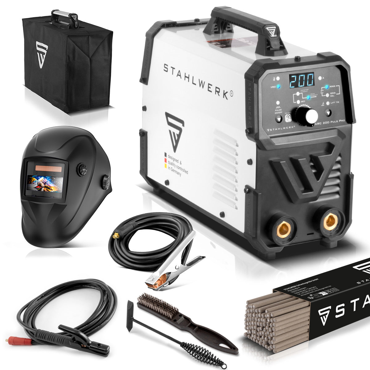 Stahlwerk ARC 200 pulse per full equipment electrode welding device, c