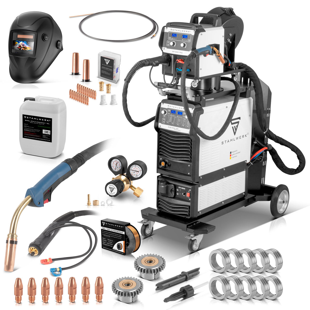 Steelworks industrial welding machine MIG 350 DP full equipment of ful