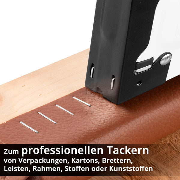 STAHLWERK Handtacker Set HTS-100 ST mit Tacker, Klammerentferner und j