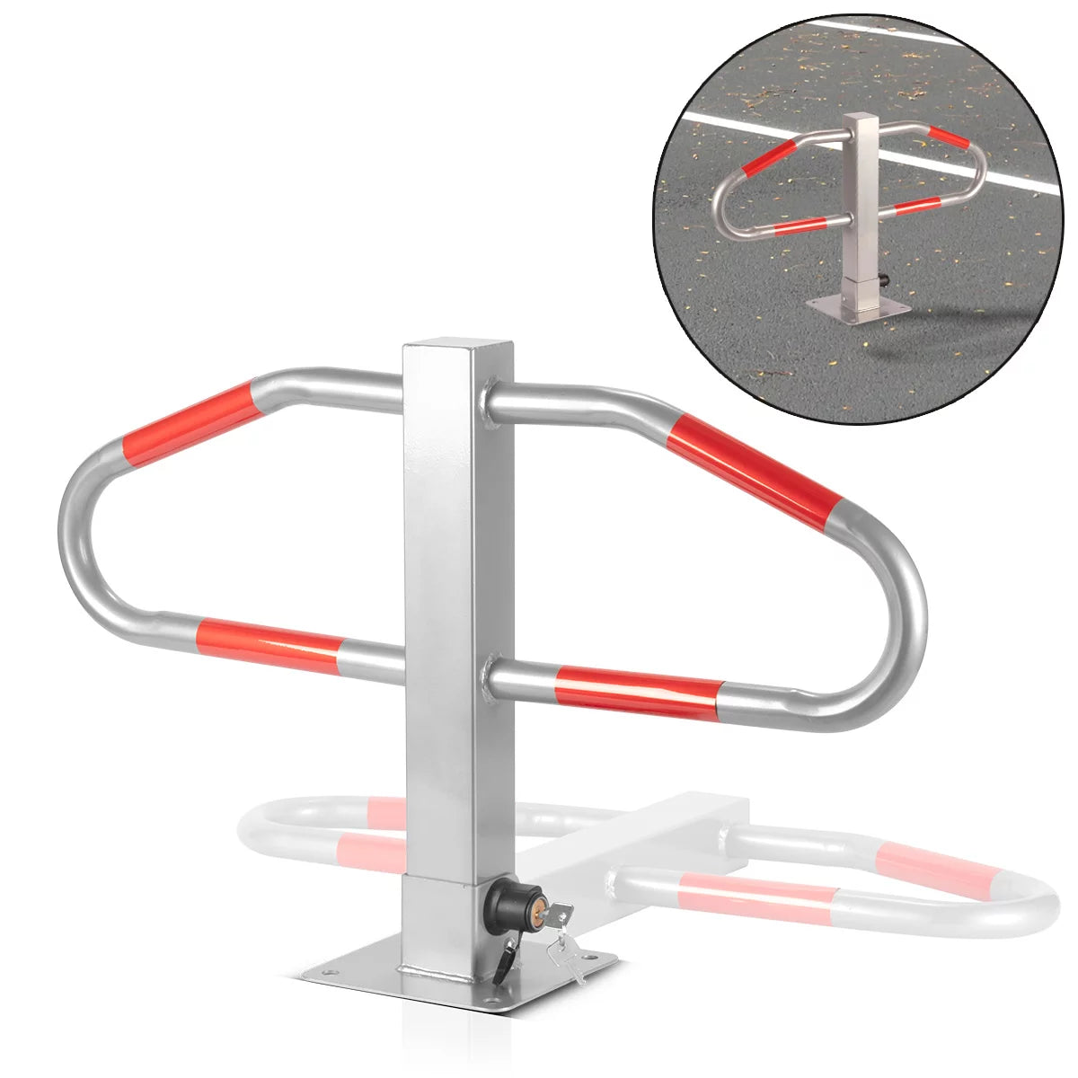 Stahlwerk Parkplatz lock " Parking bar foldable | Park lock with robus