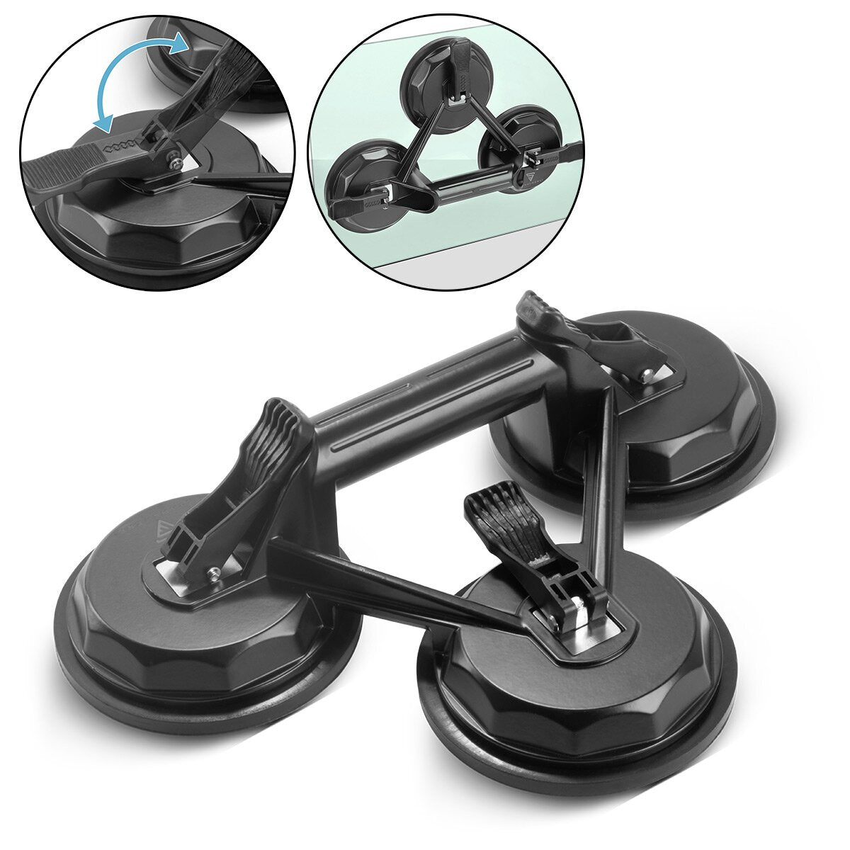Steelworks triple suction wheels with 150 kg load capacity and 3 x 12.