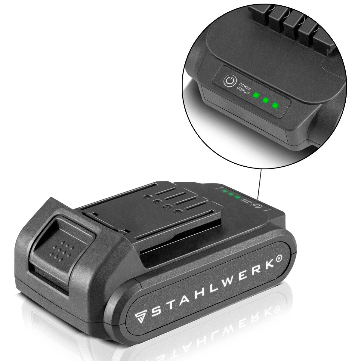 Stahlwerk 18 V Li-ion battery with 2 AH for cordless screwdrivers | Ba