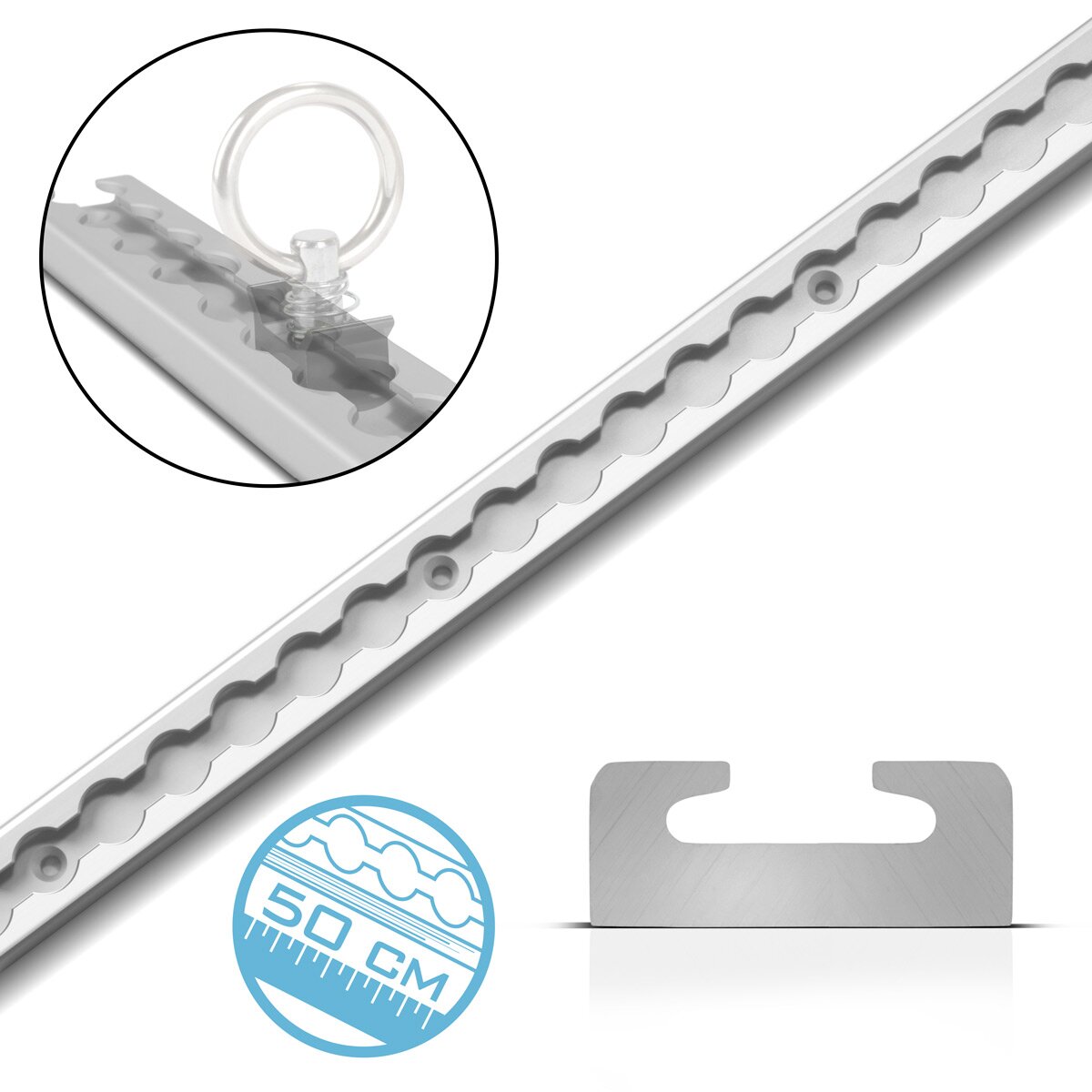 Steelwork Laschiene 50 cm airline rail | Fastening rail | Fastening st