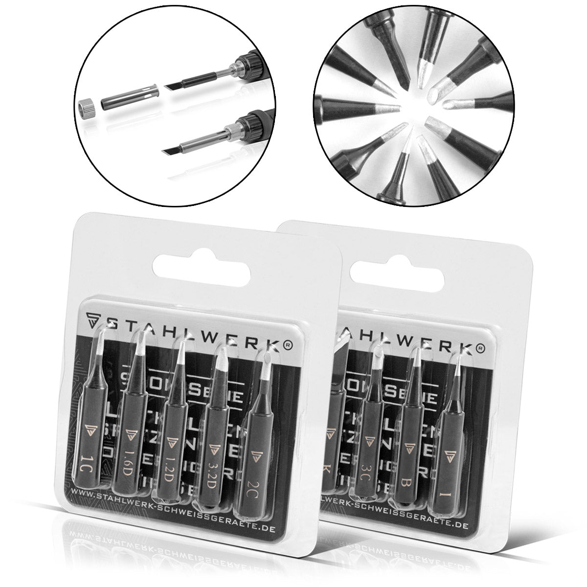 Steelworks Profi soldering iron tip set for soldering iron with 900m-t