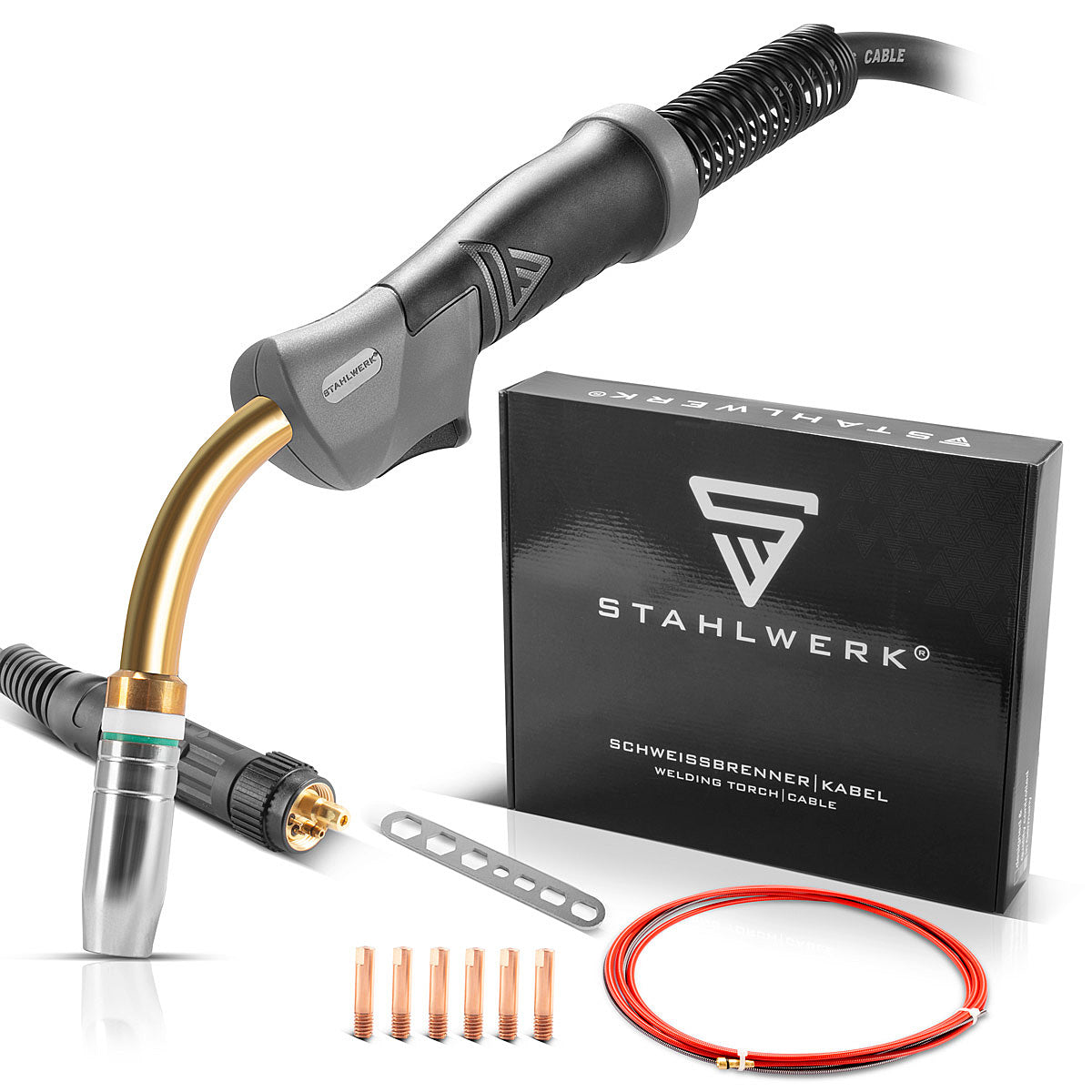 Stahlwerk Mig Mag-Weiss Burner AK25/MB25, 3 metre hortum paketi ve kar