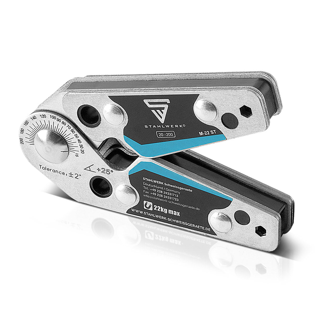 Steelwork magnetic angle welding angle with adjustable angles 20 ° -20